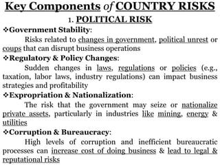 Meaning, Need & Key Components of Country Risk | PPT