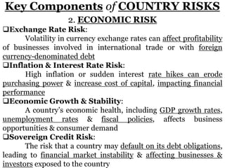 Meaning, Need & Key Components of Country Risk | PPT