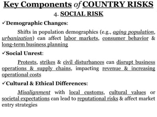 Meaning, Need & Key Components of Country Risk | PPT