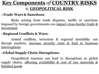 Meaning, Need & Key Components of Country Risk | PPT