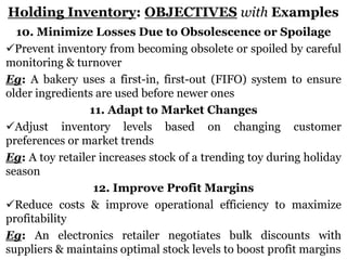 OBJECTIVES AND BENEFITS OF HOLDING INVENTORY | PDF