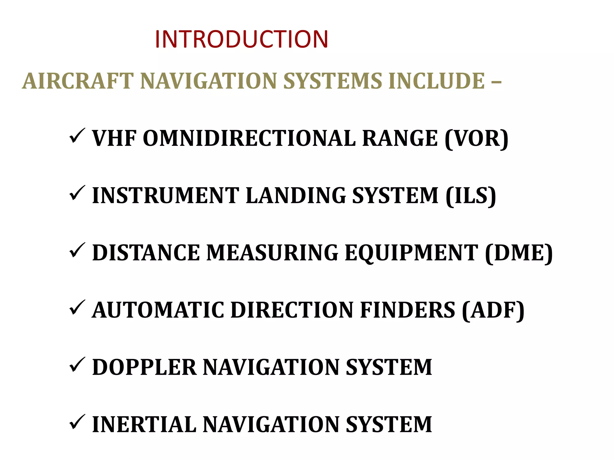 aircraft navigation equipment | PPTX