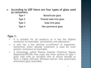 selection of packaging material for parentrals | PPT | Free download