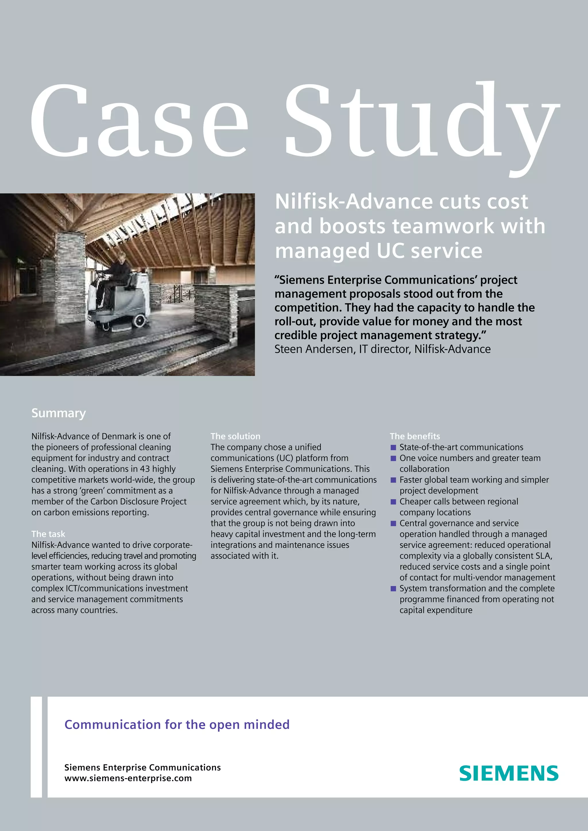 Nilfisk Case Study | PDF