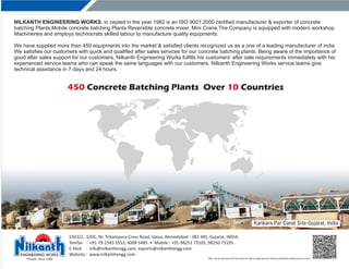 Concrete Batching Plant Manufacturer - Nilkanth Engineering works | PPT