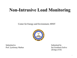 NON INTRUSIVE LOAD MONITORING | PPT