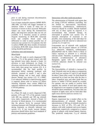 Nilotinib Capsules Taj Pharma SmPC | PDF