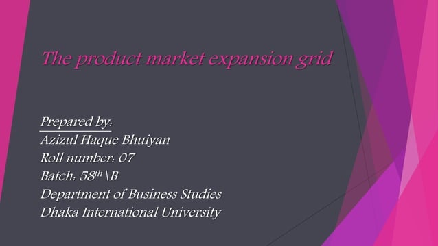 The product market expansion grid | PPTX | Marketing and Advertising ...