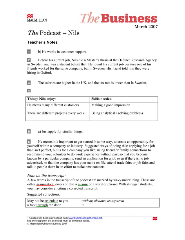 Nils worksheet | PDF