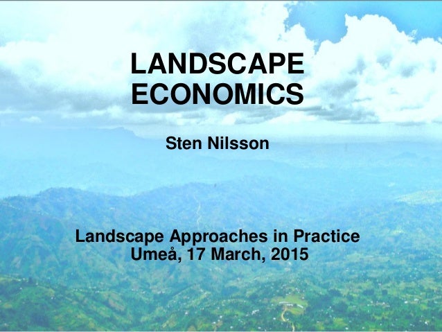 Economic Landscapes Designs