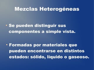Materiales, mezclas y soluciones | ODP | Chemistry | Science