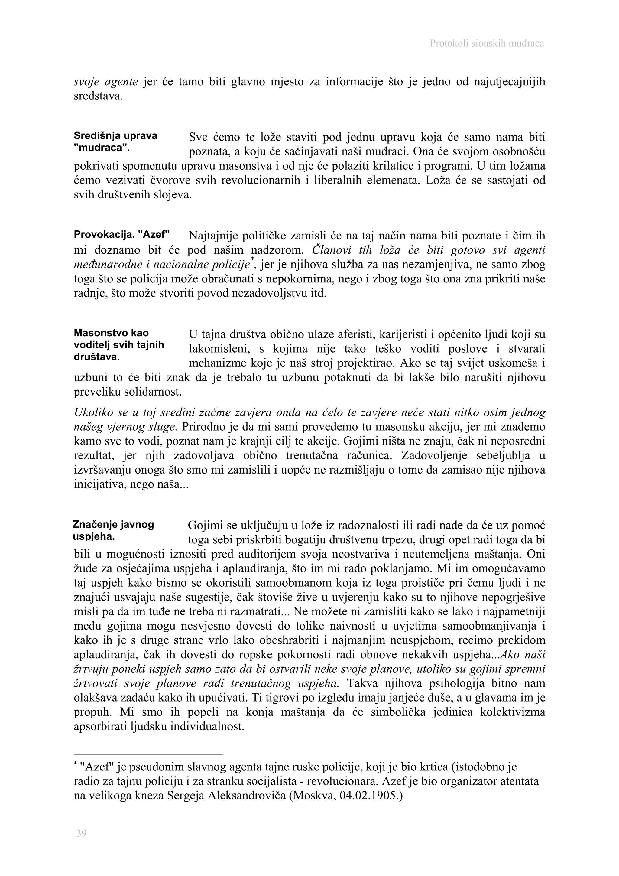 Nilus - Protokoli sionskih mudraca | PDF