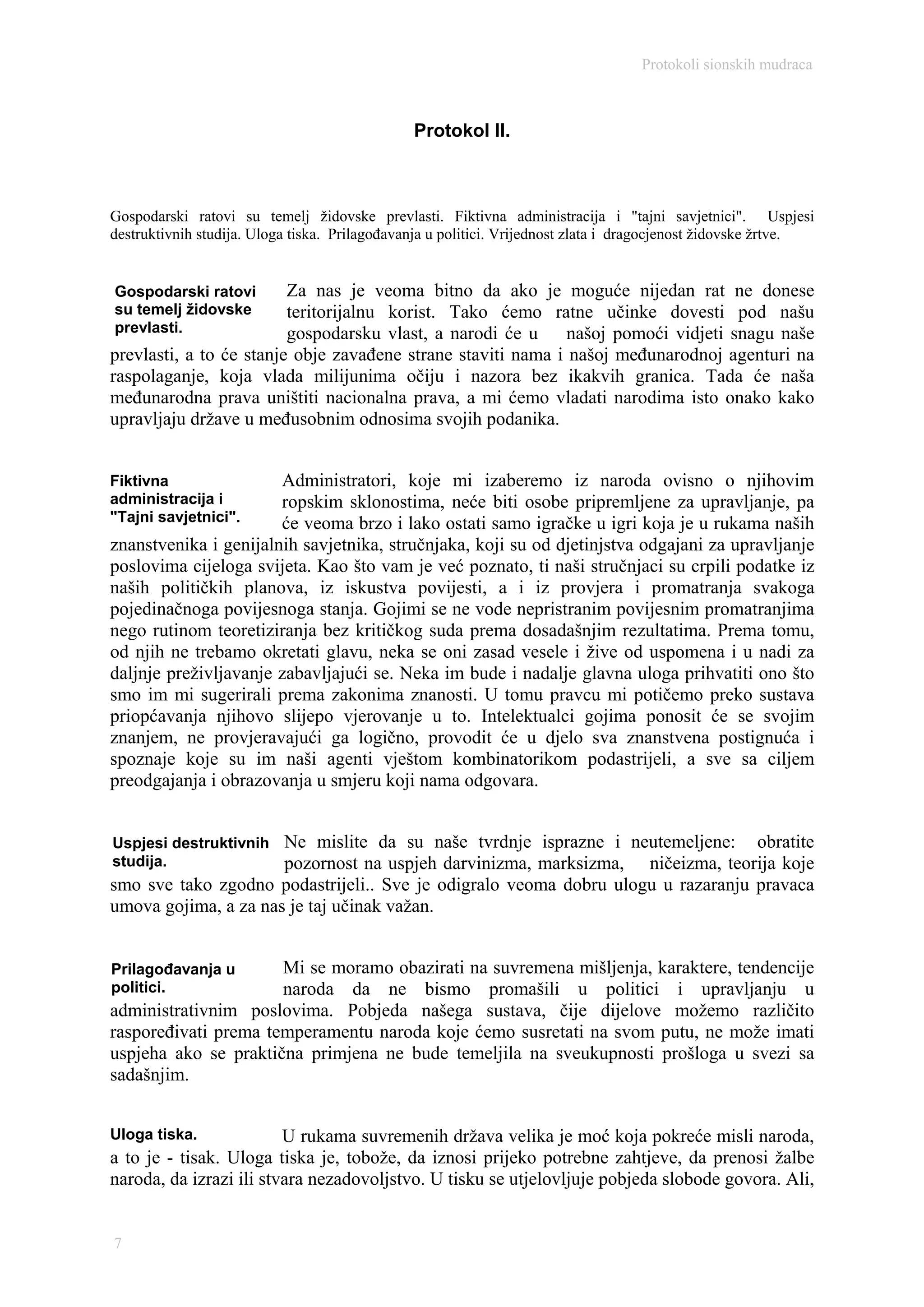 Nilus - Protokoli sionskih mudraca | PDF