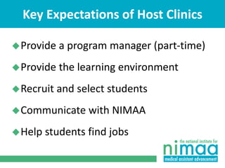 NIMAA- Becoming a host clinic | PPT