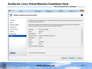 GPU Accelerated Virtual Desktop Infrastructure (VDI) on OpenStack | PPT ...