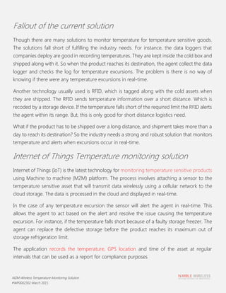 Nimble wireless- M2M Temperature Monitoring Solution | PDF