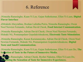 Nimesha Ranasinghe's Research on Digital Flavours.pptx | Chemistry ...