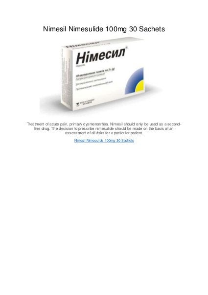 Nimesil Nimesulide 100mg 30 Sachets