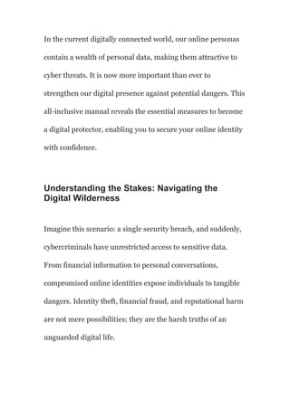 Mastering Digital Self-Defense: Protecting Your Online Identity in a ...