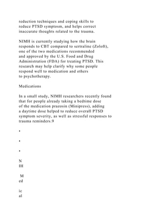 NIMH Fact SheetPost-Traumatic Stress Disorder ResearchWh.docx