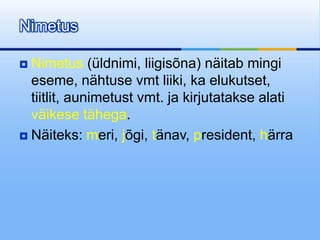 Nimi ja nimetus | PPTX