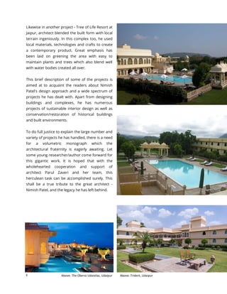 A Tribute To Nimish Patel - A Noted Indian Architect & Conservationist ...