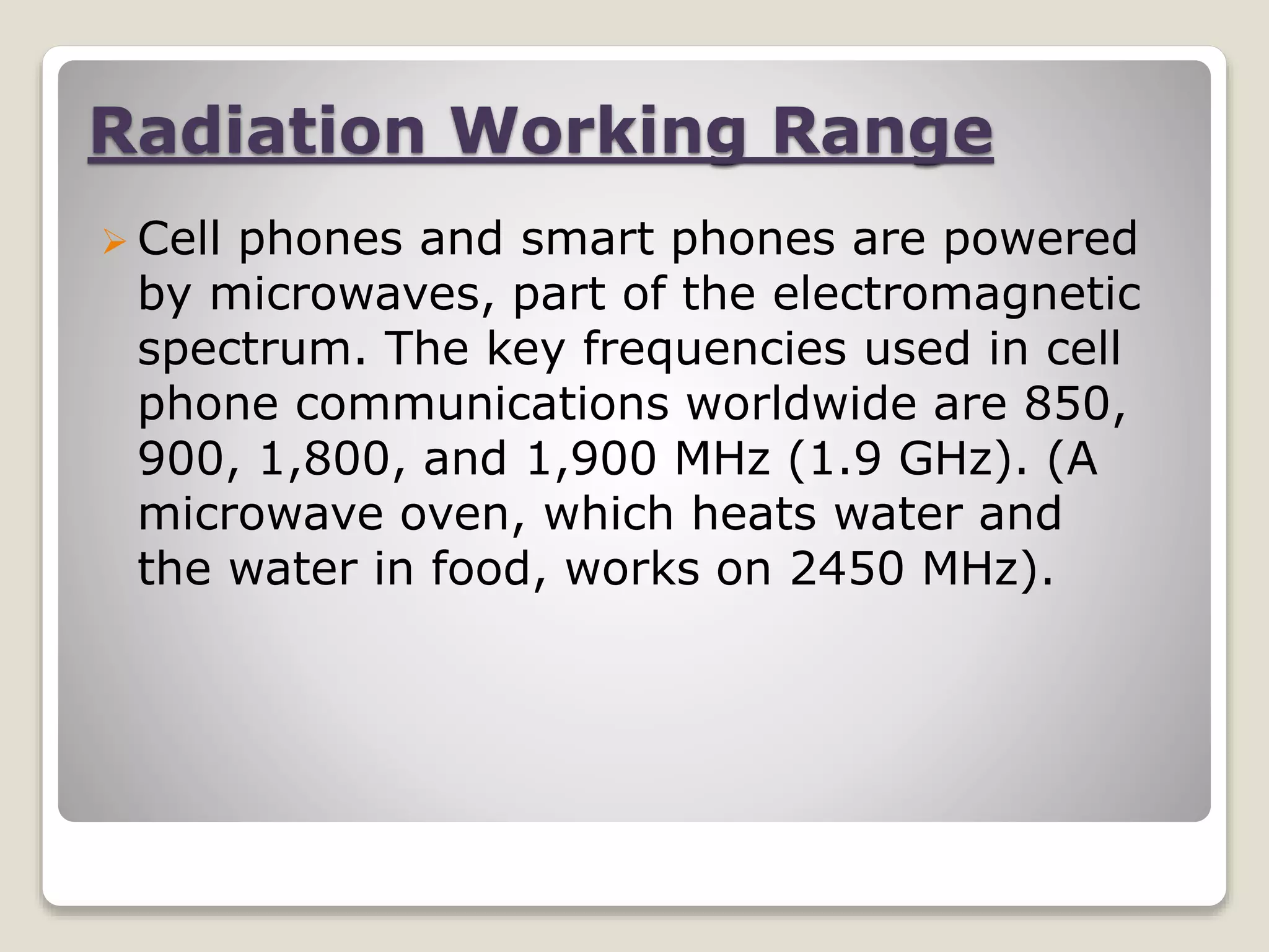 Effect of mobile-phone radiation on Human health | PPTX