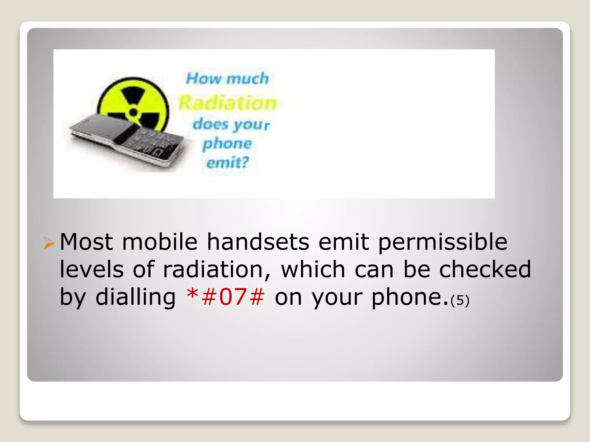 Effect of mobile-phone radiation on Human health | PPTX