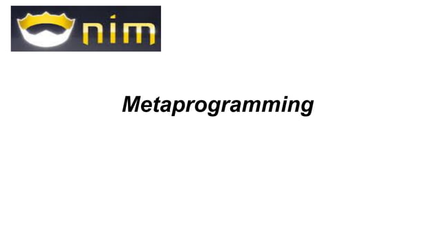 Nim programming language - DevFest Berlin 2019 | PDF