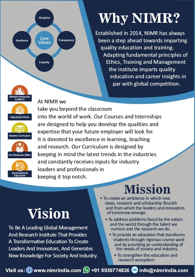 The Best Institute in Mumbai - "NIMR" Company Brochure | PDF