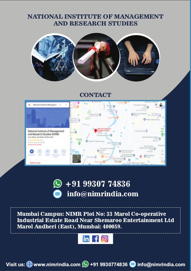 The Best Institute in Mumbai - "NIMR" Company Brochure | PDF