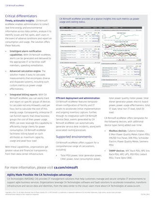 CA Nimsoft ecoMeter | PDF