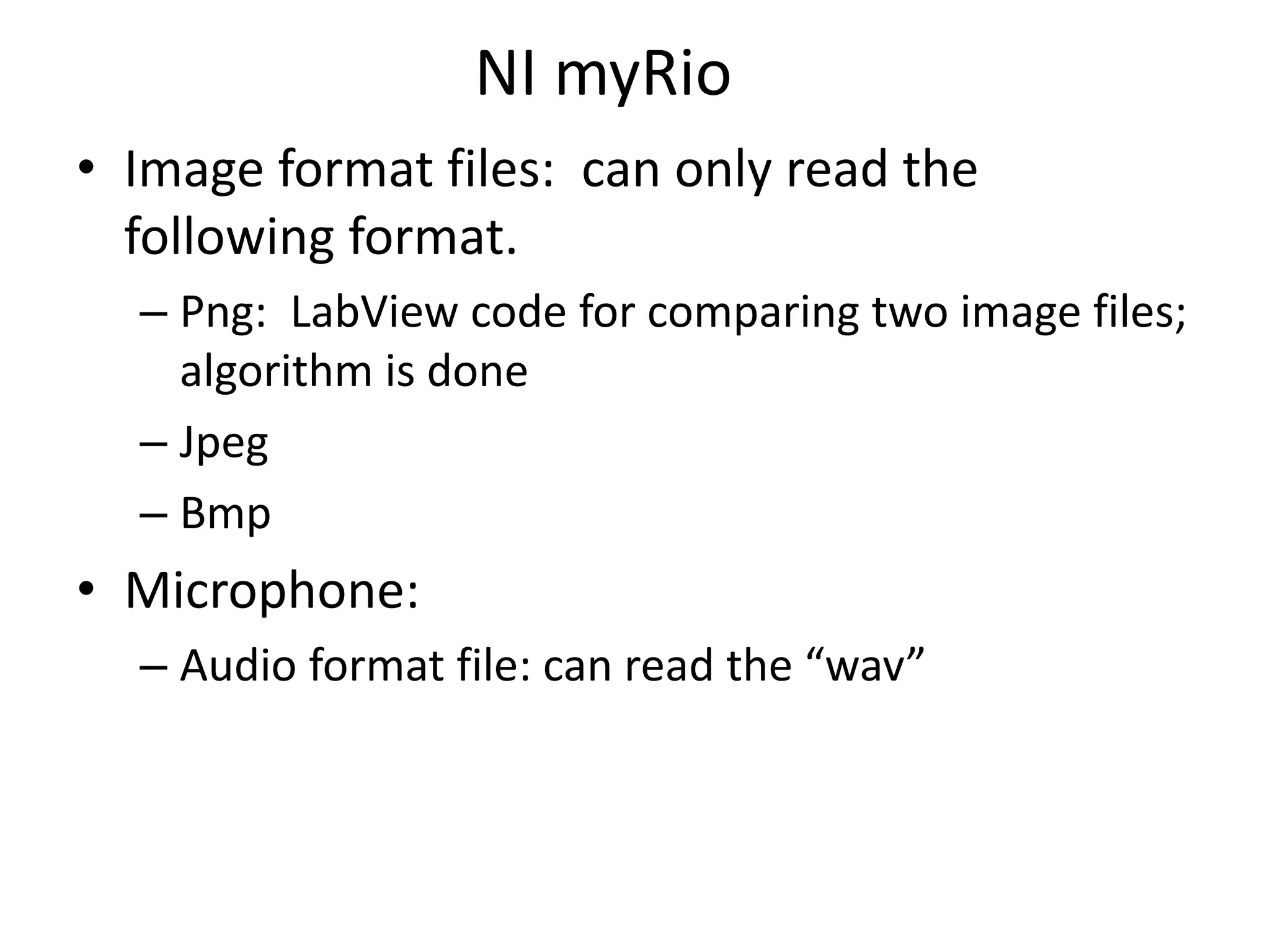 Ni myRio and Microphone | PPTX