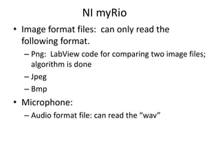 Ni myRio and Microphone | PPT