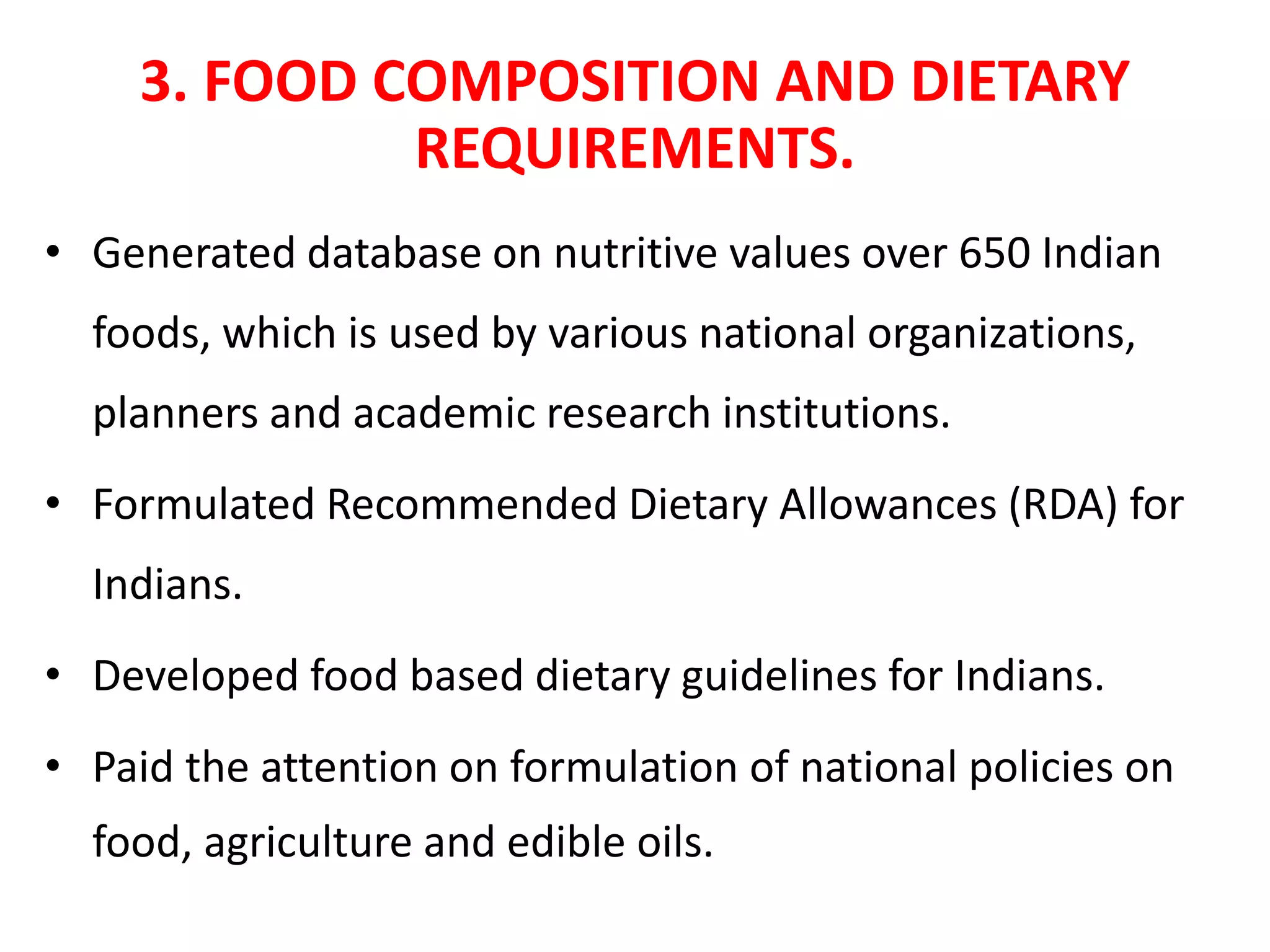 National Institute of Nutrition (NIN) | PDF