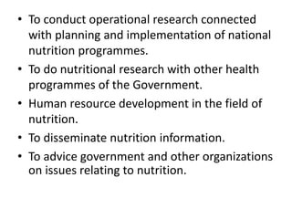National Institute of Nutrition (NIN) | PDF