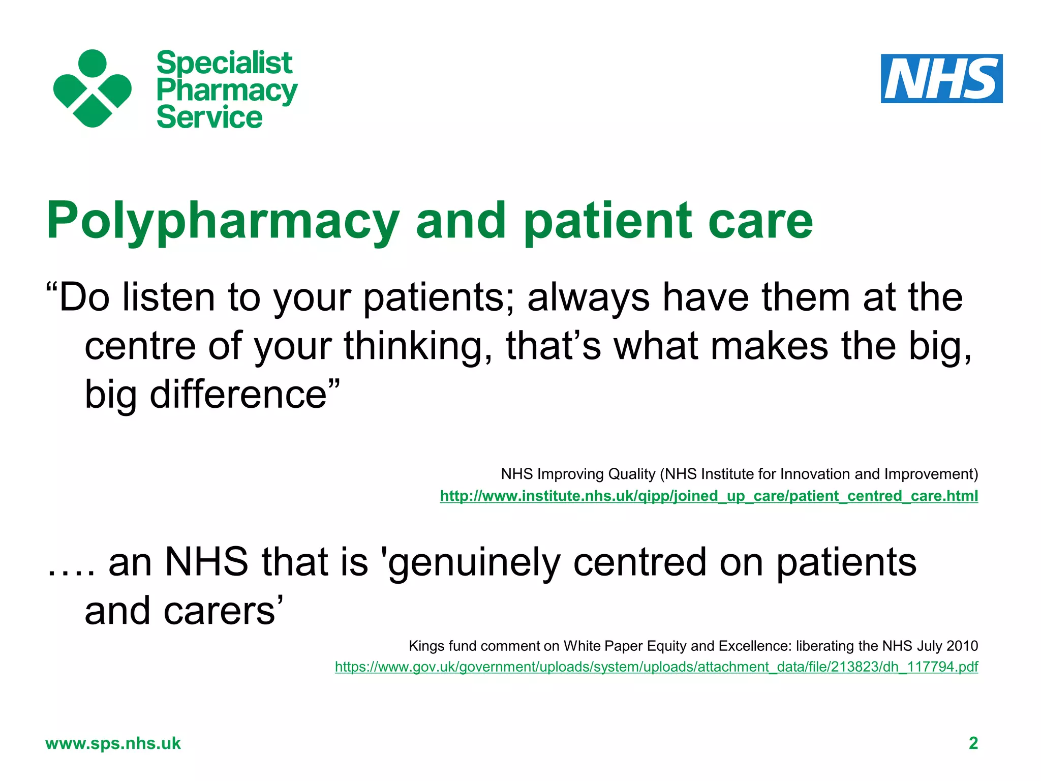 Patient Centred Polypharmacy Process_Professor Nina Bernett | PDF