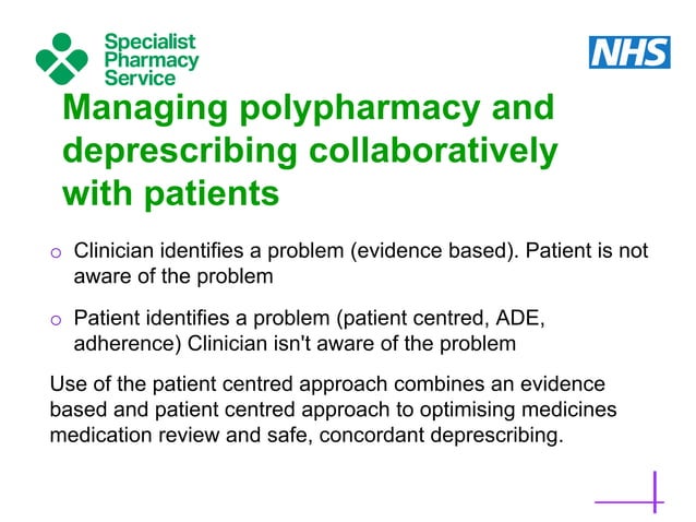 Patient Centred Polypharmacy Process_Professor Nina Bernett | PDF