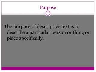 Descriptive and Report Text | PPTX