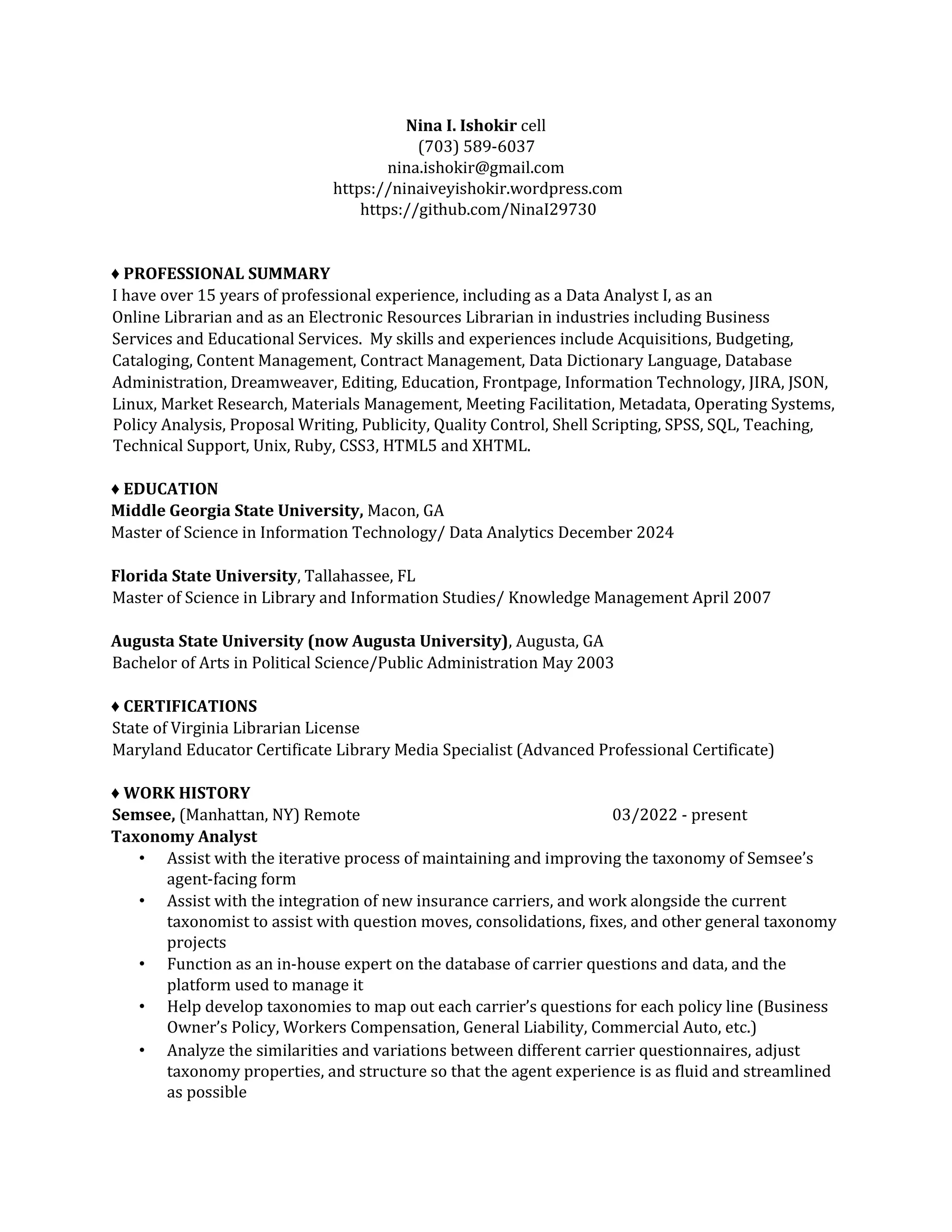 Nina Ishokir Resume | PDF | Desktop Publishing | Computer Software and Applications