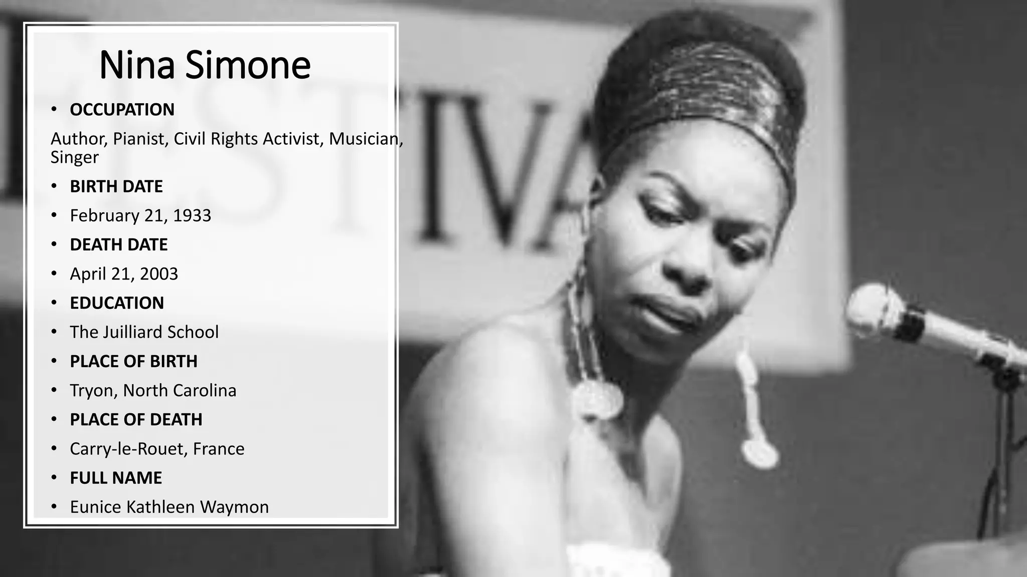Nina Simone | PPTX