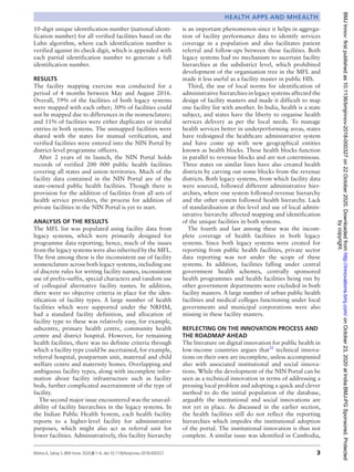 National Identification Number for Healthcare Facilities of India Paper ...