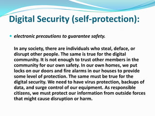 Nine elements of digital citizenship | PPTX