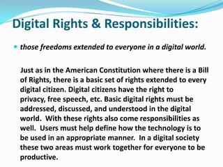 Nine elements of digital citizenship | PPTX