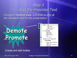 Nine Easy Steps To Creating A PPt Presentation | PPT