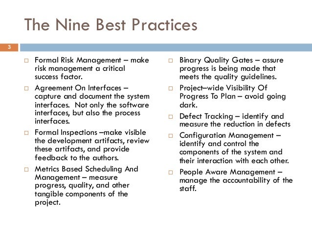 Project Management Best Practices Examples