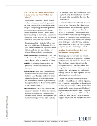 NINE BEST PRACTICES FOR EFFECTIVE TALENT MANAGEMENT | PDF