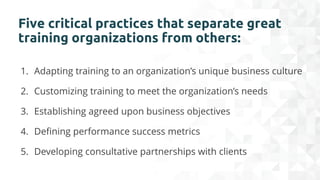 9 Characteristics of Top Employee Training Programs | PDF