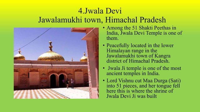 Nine devi temple of Northern India located x | PPTX | Hinduism ...