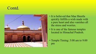 Nine devi temple of Northern India located x | PPTX